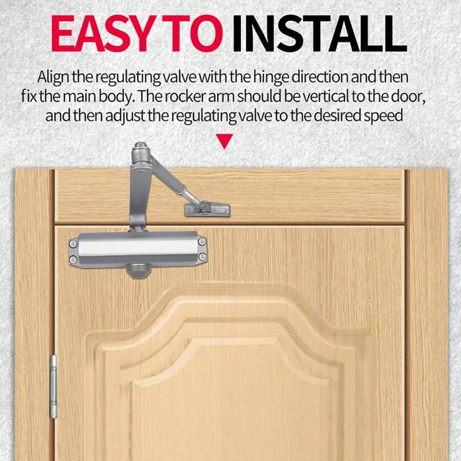 Fecho de porta hidráulico automático, buffer silencioso, feito de liga ...