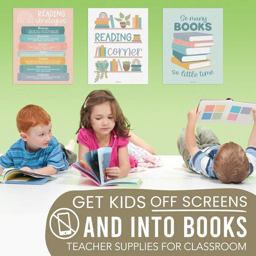 Boho Reading Motivational Posters | Set Of 6 | Educational Posters ...