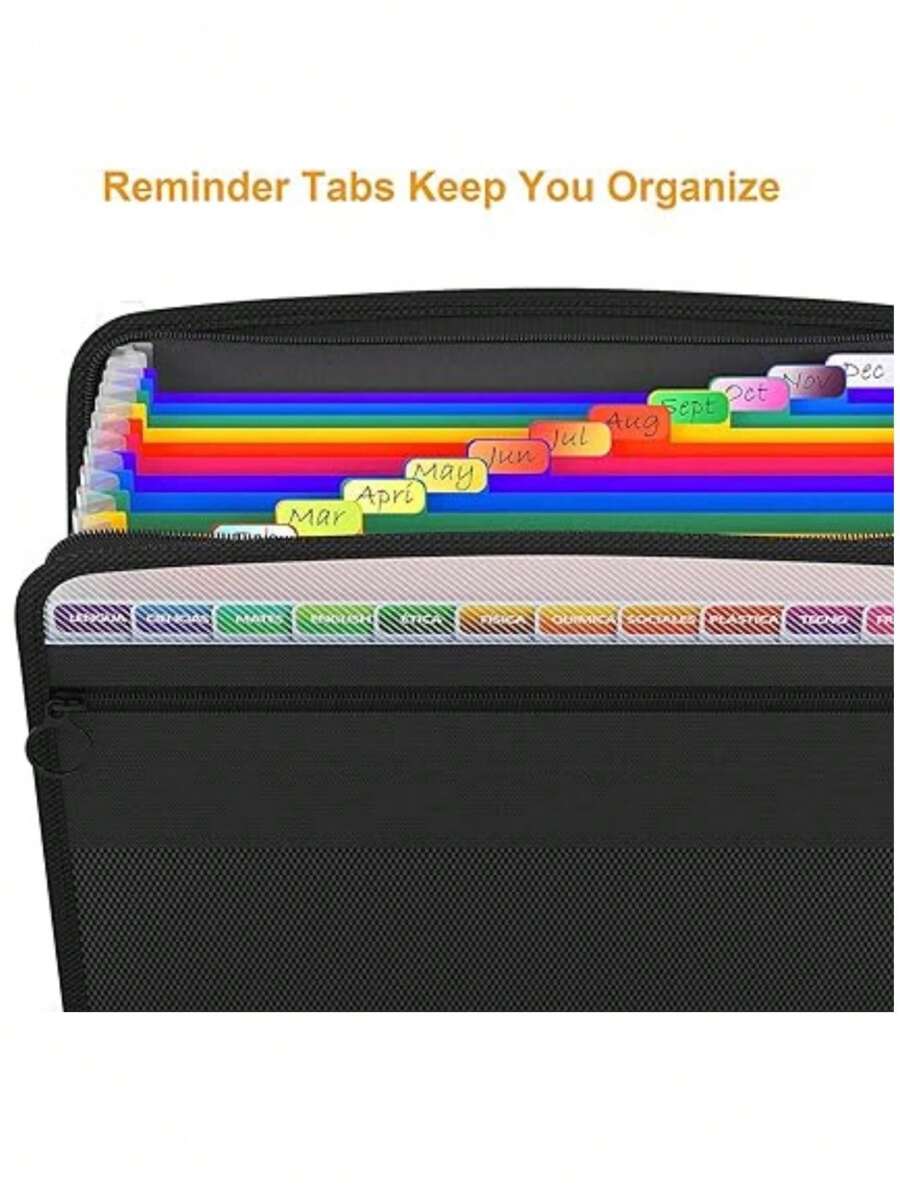 Expanding File Organiser With Mesh Bag 13 Pockets A4 Accordion File