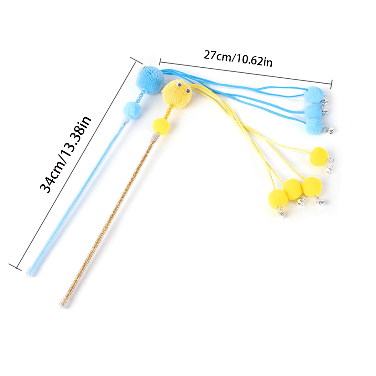 1pc Interactive Cat Toy Stick - Tease Kitten Entertainment With Bells ...