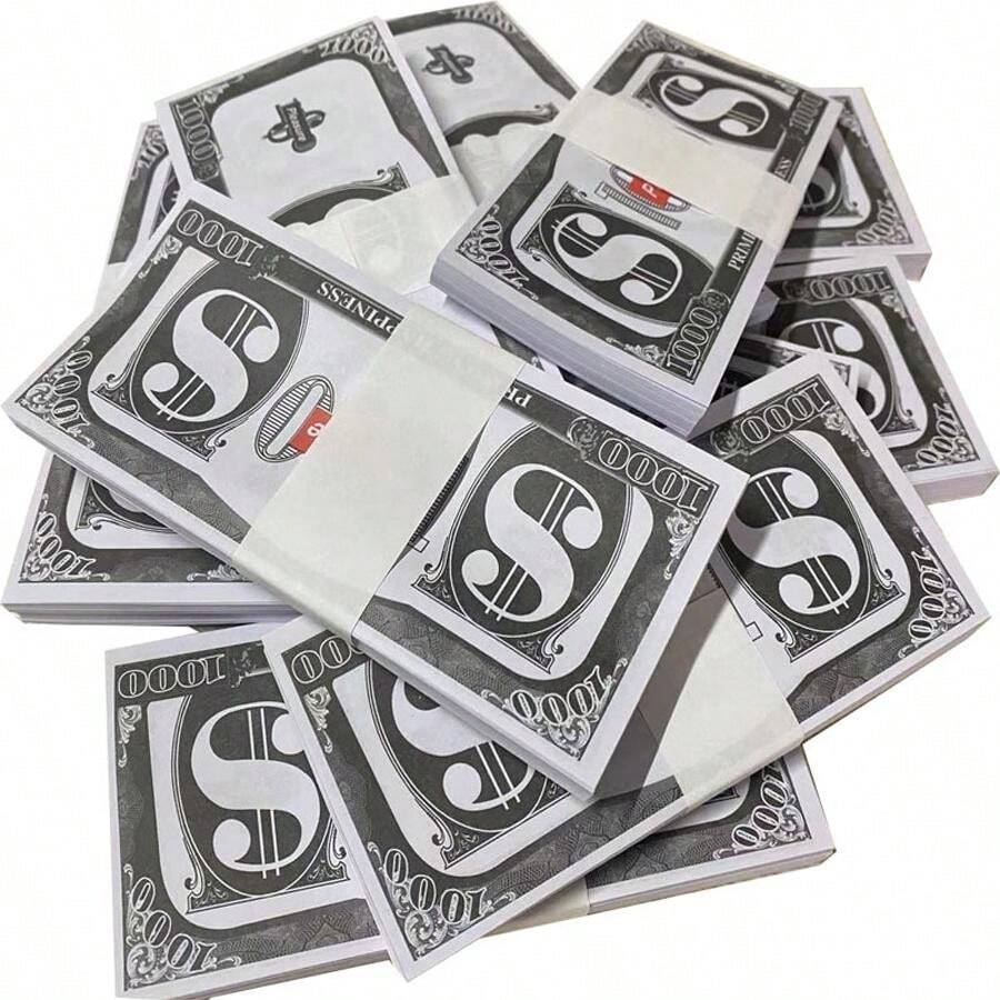 1000pcs/Pack Fake Money Dollar Bills Prop For Party Decoration, Game ...