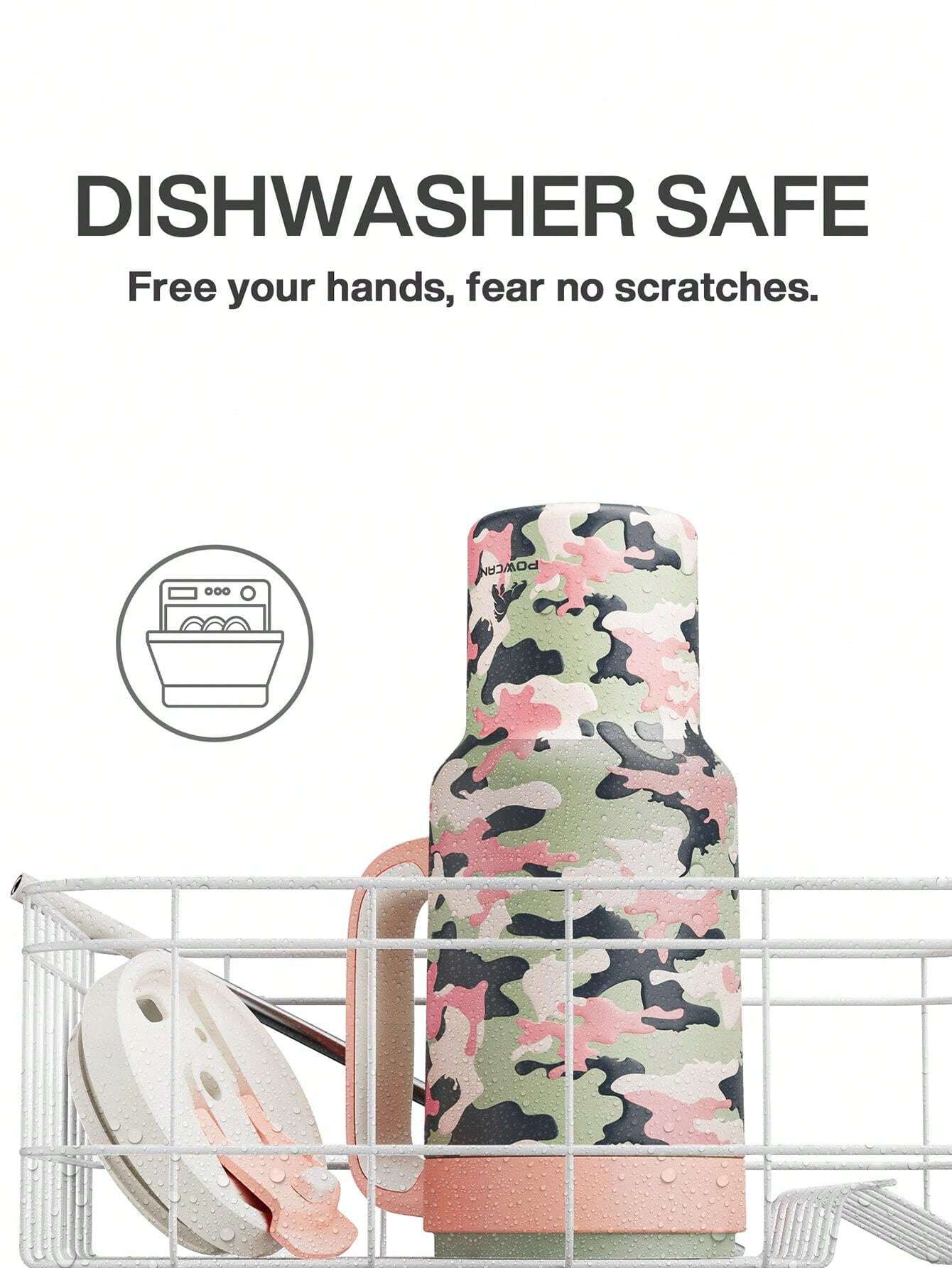 Powcan 40 Oz Camo Tumbler With Handle, 2-In-1 Straw And Sip Lid ...