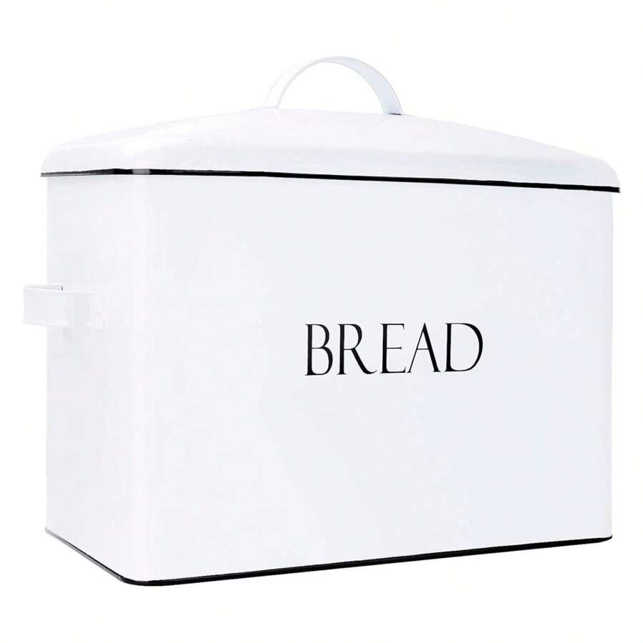 Farmhouse Extra Large Bread Box For Kitchen Countertop | White Bread ...