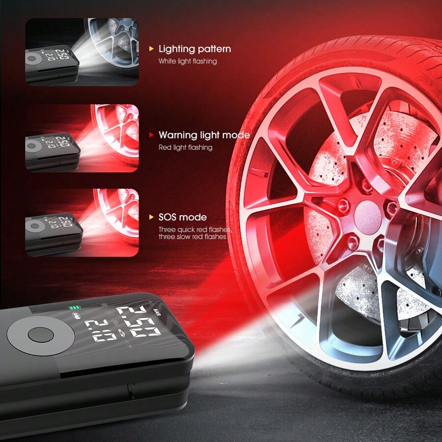 Carsun Upgraded Wireless Digital Tire Inflator With LED Light, Car Air ...