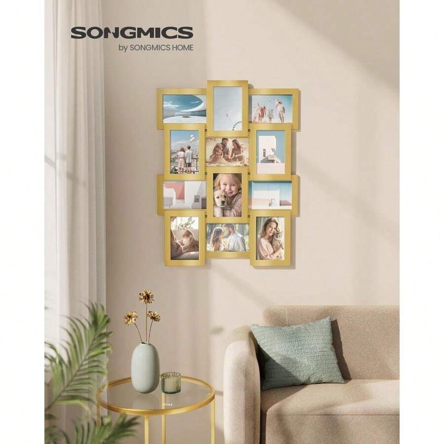 SONGMICS Collage Picture Frames, 4x6 For Wall Decor Set Of 12, Multi ...