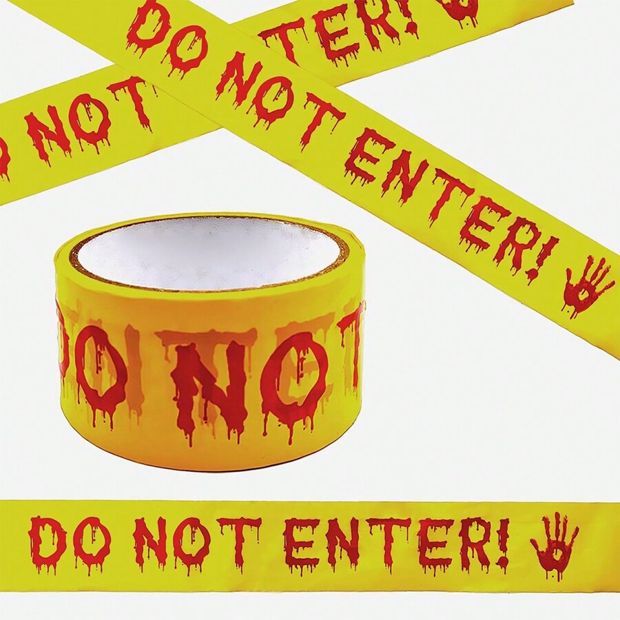 Halloween Danger Caution Tape, Yellow Barricade Tapes 'Do Not Enter ...