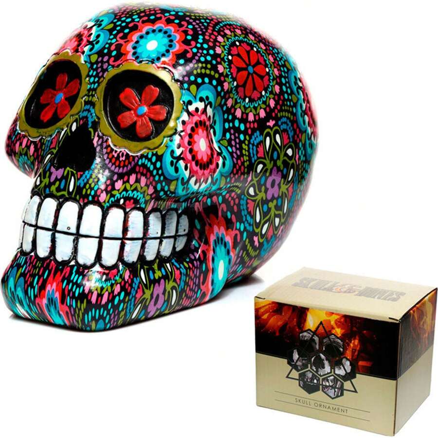 Banpresto MEXICAN DECORATIVE SKULL FIGURE DAY OF THE DEAD FLORAL 14CM ...
