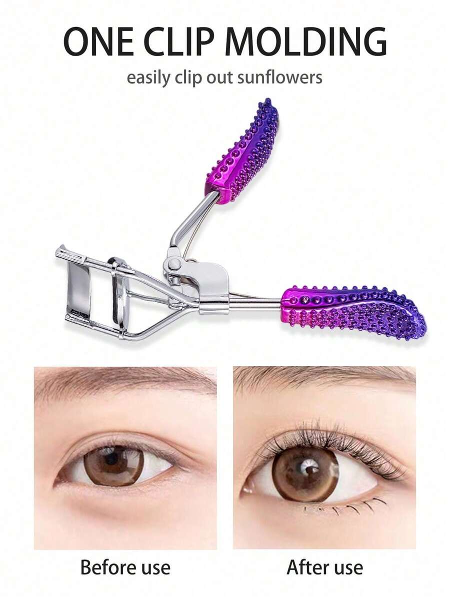 Sunflower Shaped Eyelash Curler For Beginners, Natural Curl Hold ...