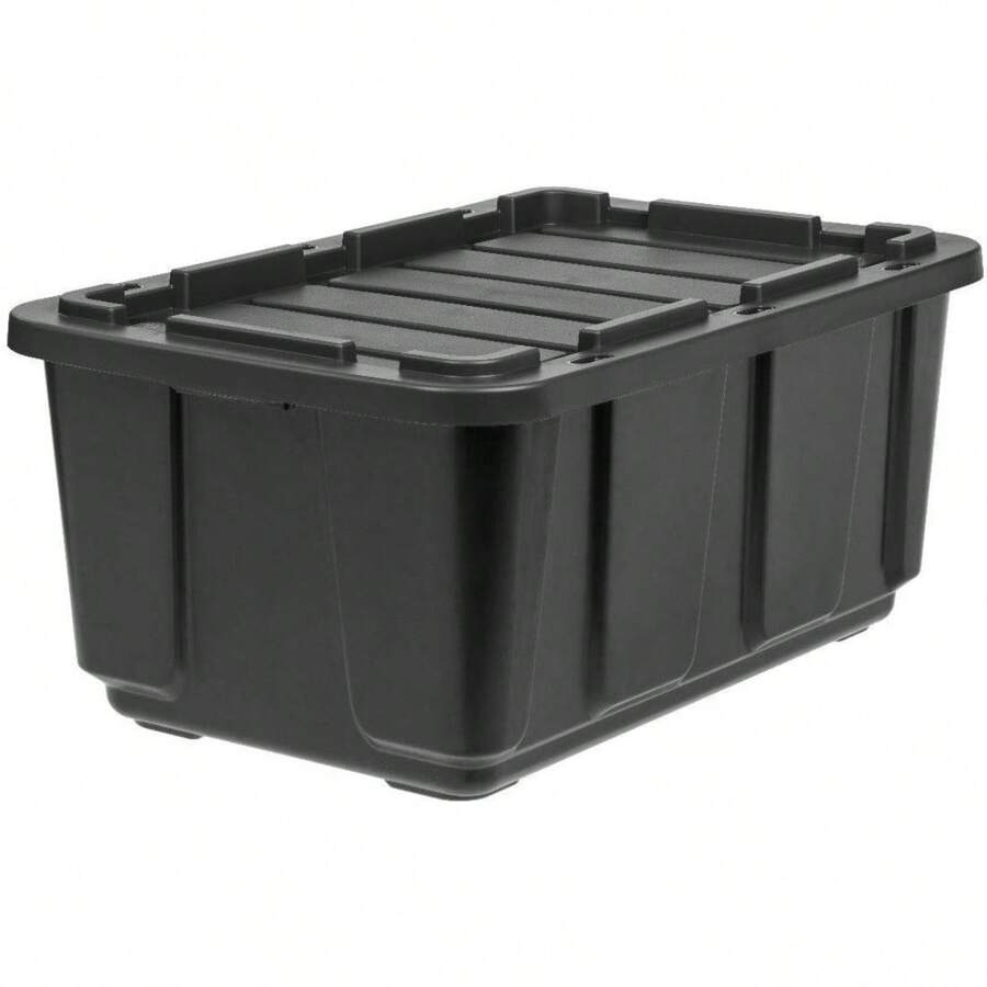 27 Gallon Large Heavy Duty Storage Bins With Lids, Snap On Lid ...