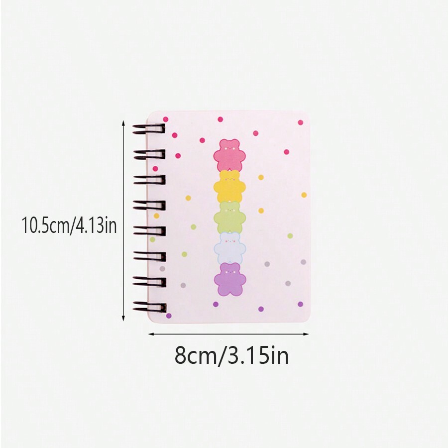 Hyun-A Series Floral Spiral Notebook, Portable Pocket-Sized Memo Pad ...