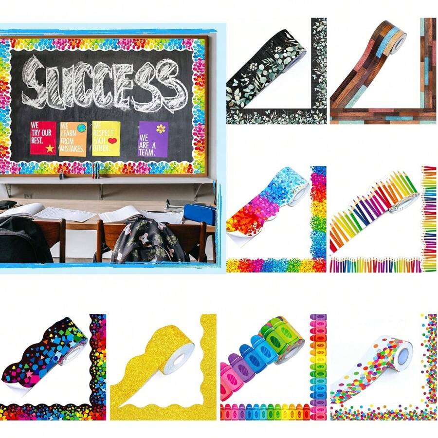 1 Roll 7.6*6.5CM Bulletin Board Decors Bulletin Border Border Bulletin ...