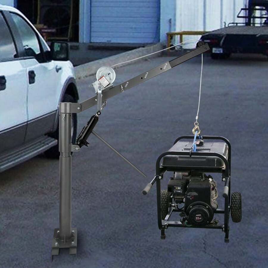 1000 LBS Pickup Truck Crane, Truck Jib Crane Hoist Crane Hitch Mount, 500 Lbs & 600 Lbs & 700 ...