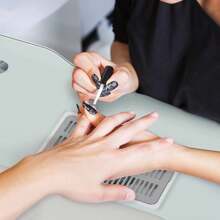 Manicure Table With Glass Top, Foldable Arm Rest, Lockable Wheels ...
