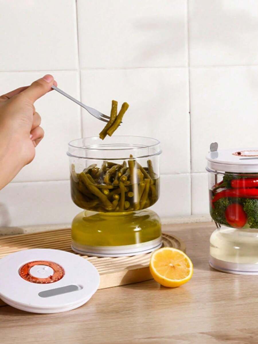 1pc Kitchen Wet And Dry Separated Kimchi Fermentation Container With ...