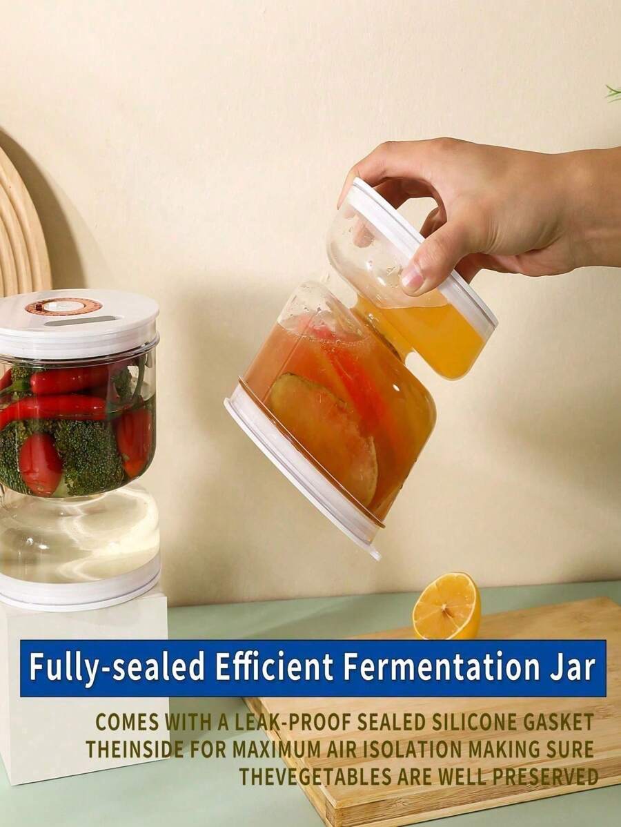1pc Kitchen Wet And Dry Separated Kimchi Fermentation Container With ...