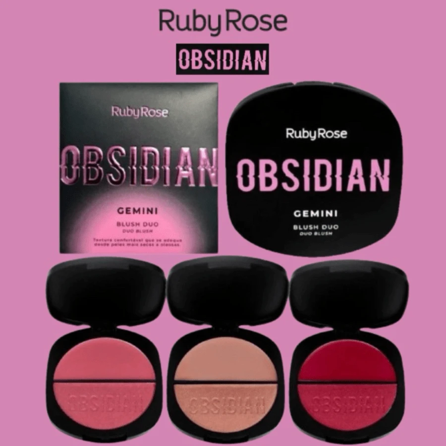 Blush Duo Gemini Obsidian Ruby Rose - Ruby Rose Obsidian | SHEIN Brasil