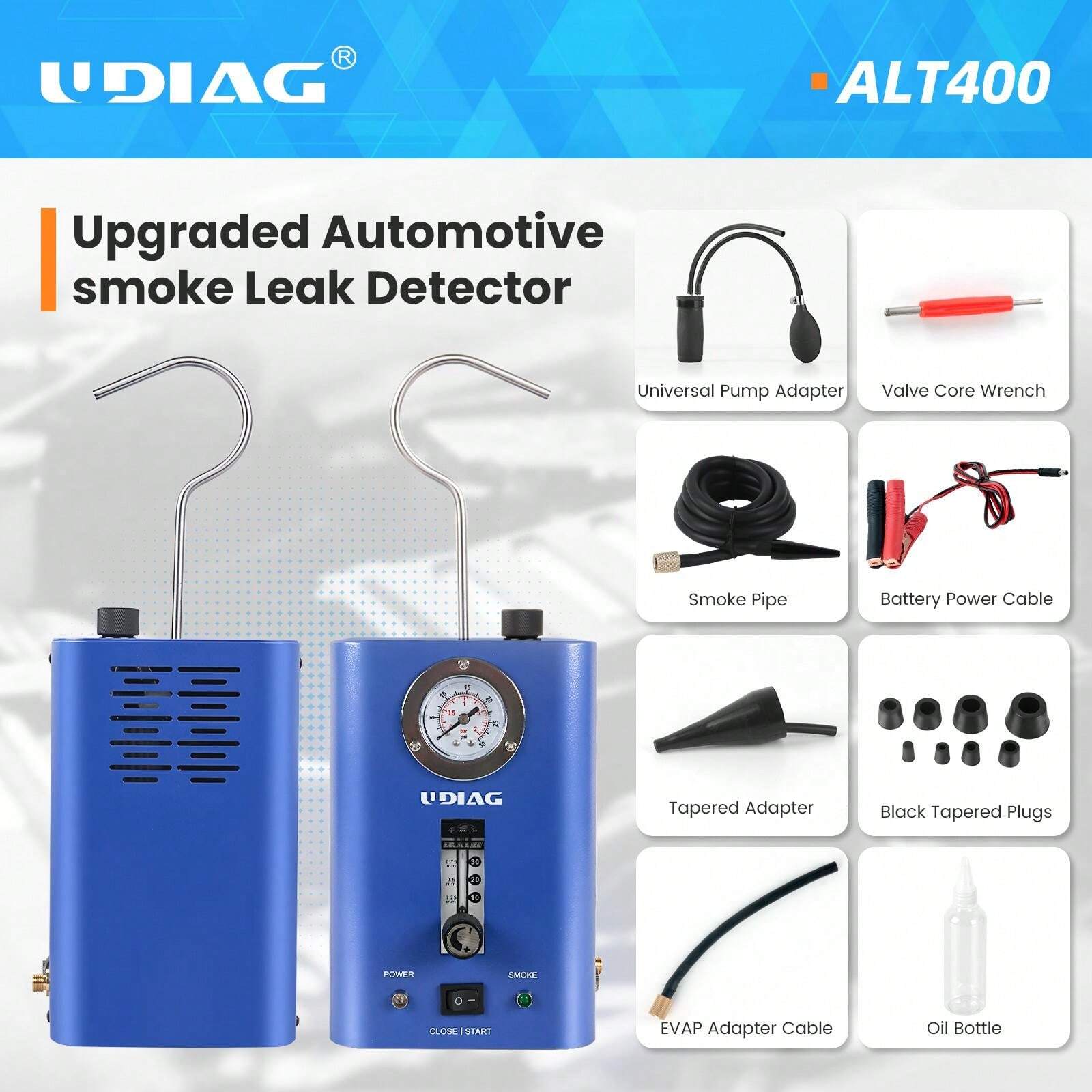 Detector de fugas de máquina de humo automotriz UDIAG ALT400, máquina de humo EVAP para ...