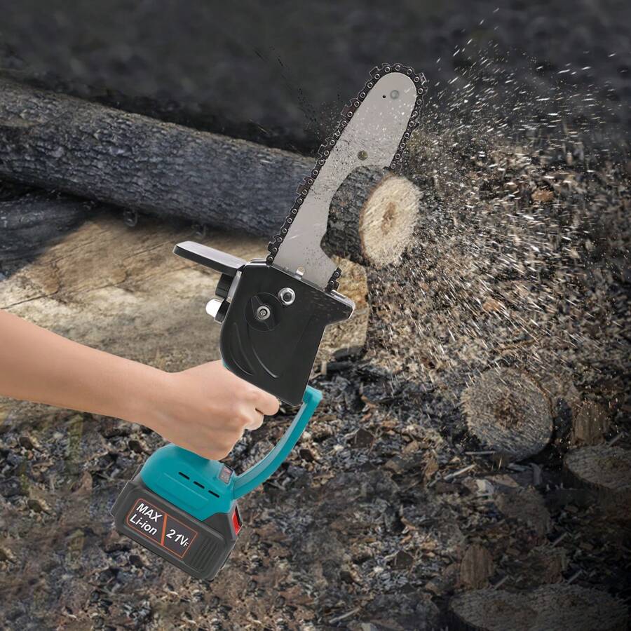 Mini motosserra 8 polegadas 1200 W 25000 RPM Rádio Motosserra elétrica ...