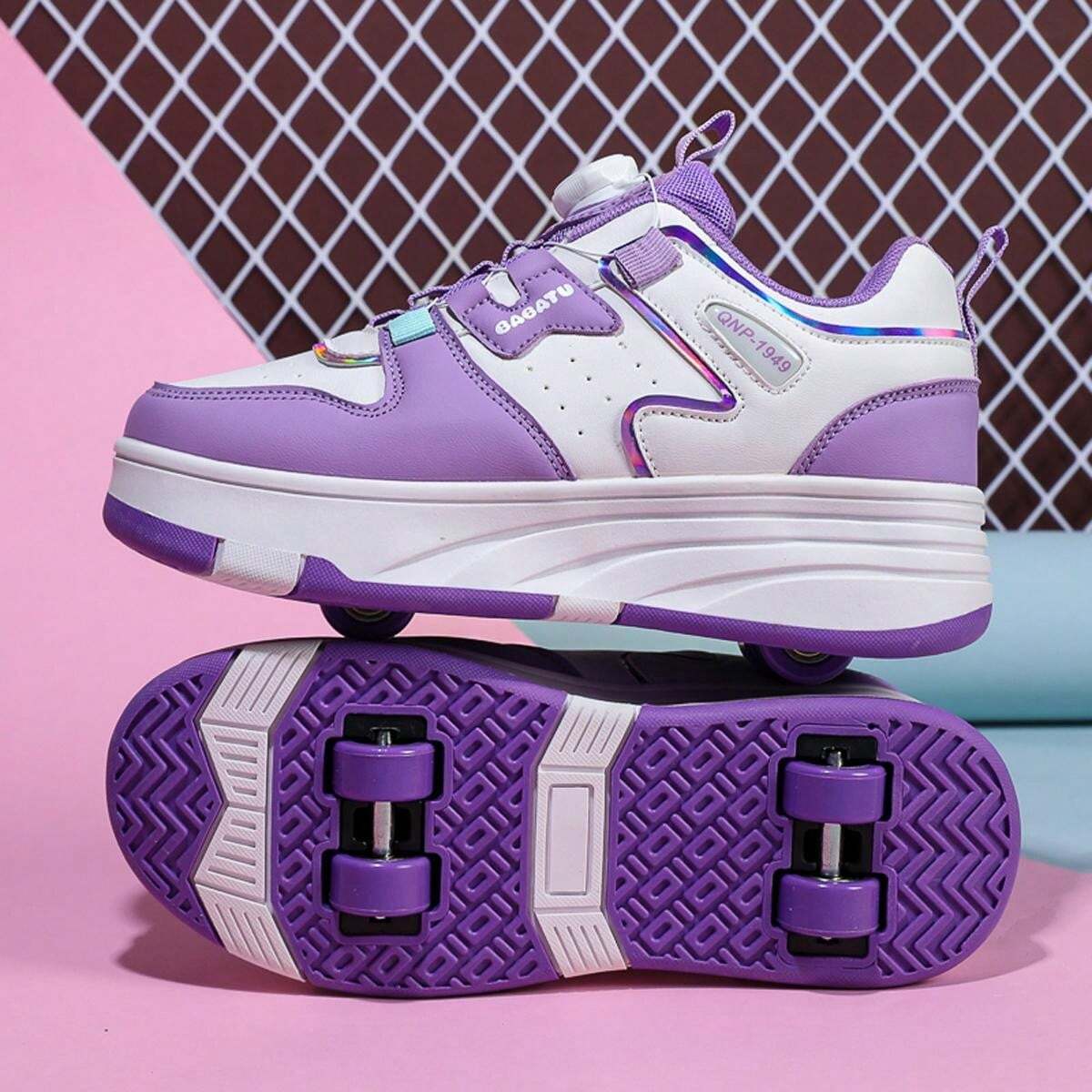 Zapatos de patines de ruedas de 4 ruedas, zapatillas con transformación ...