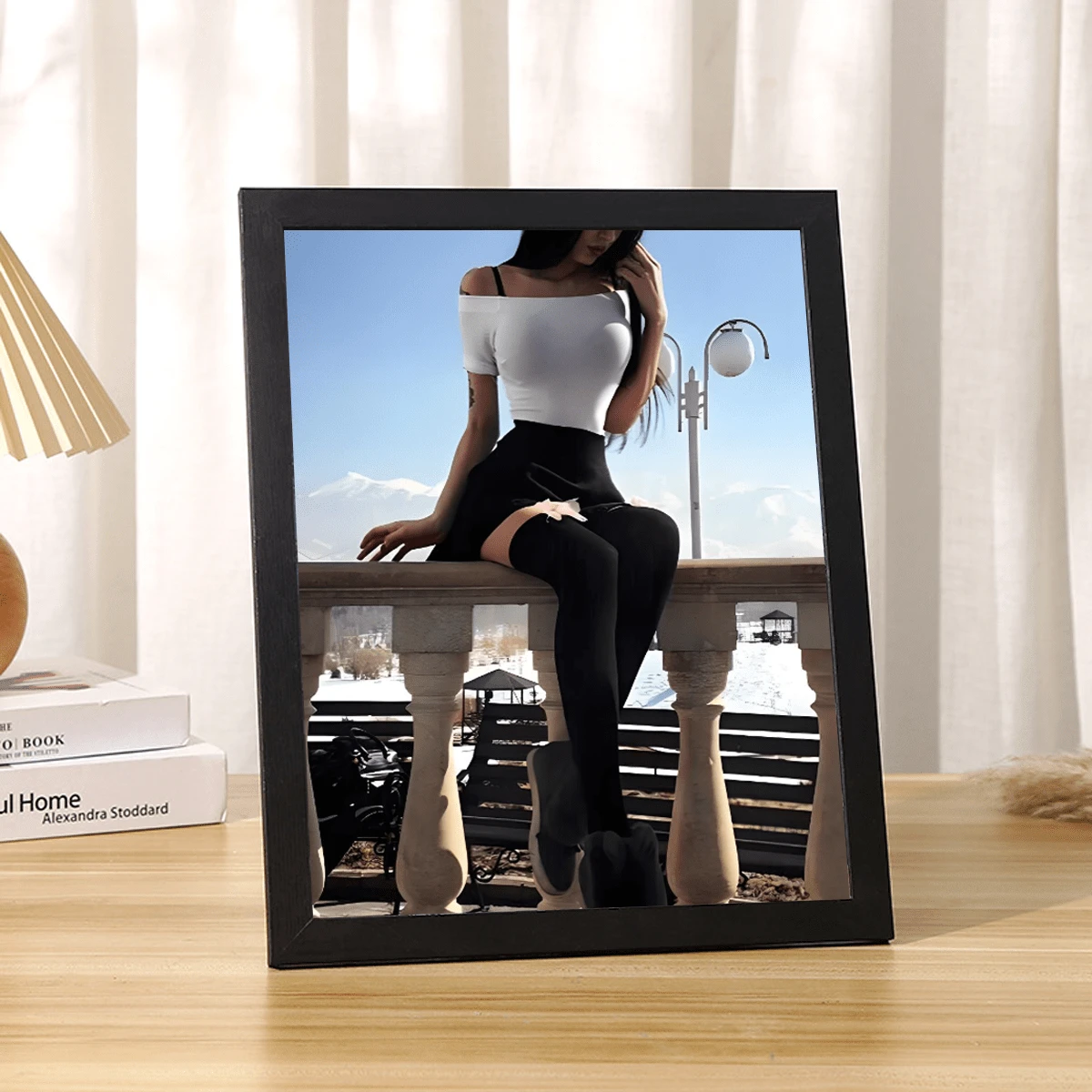 Solid Wood Photo Frame Desktop Table Two-Dimensional Cartoon Animation ...