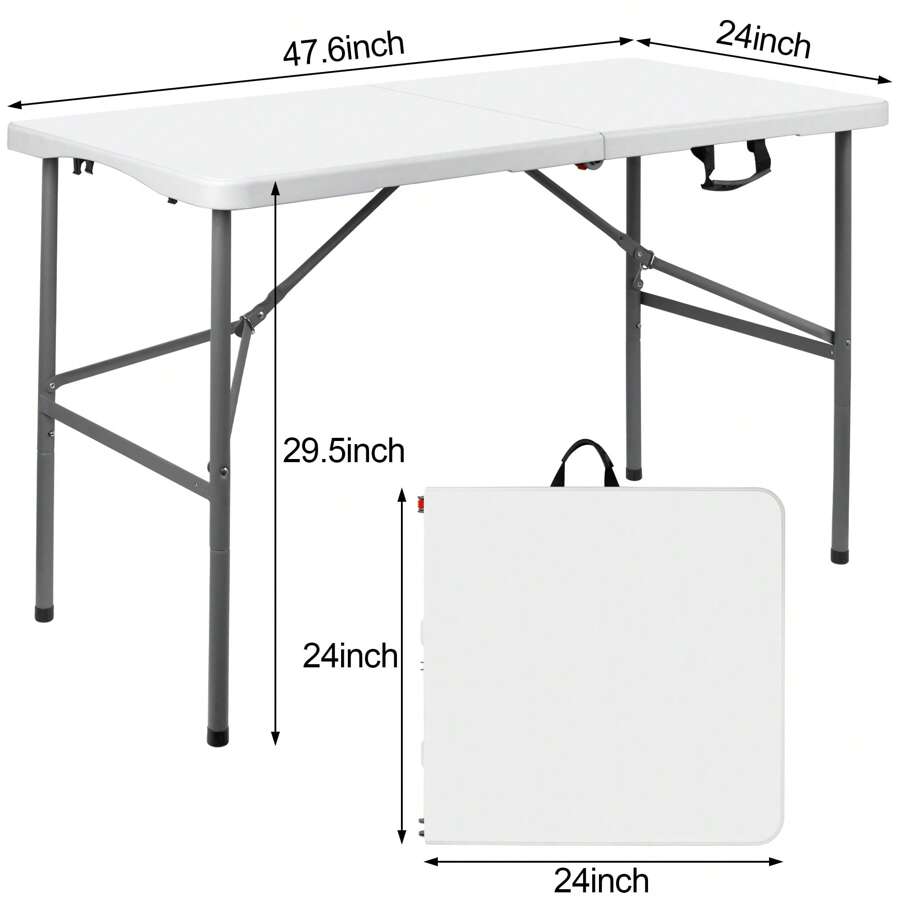 Folding Table 4ft Heavy Duty Folding Tables Indoor Outdoor Plastic ...