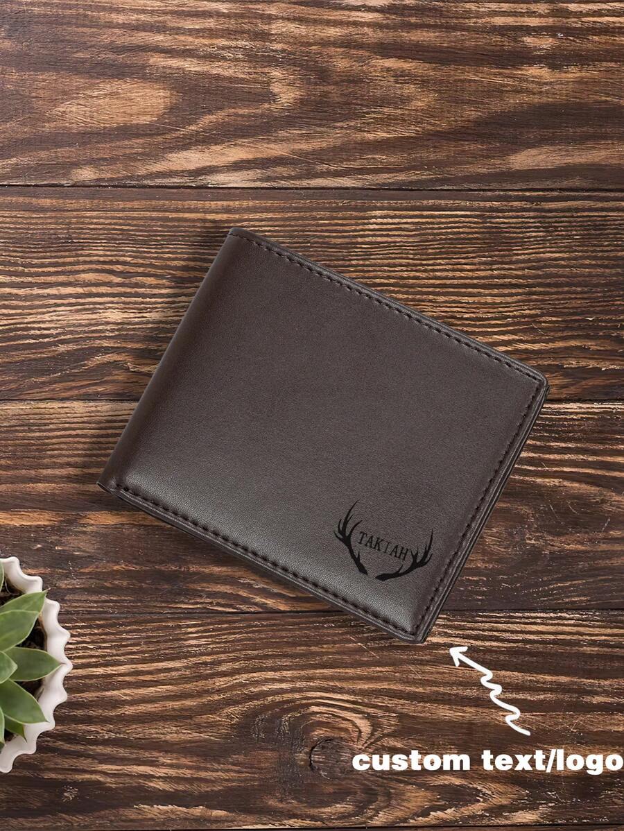 Personalized Leather RFID Wallet, Engraved Genuine Leather Custom ...