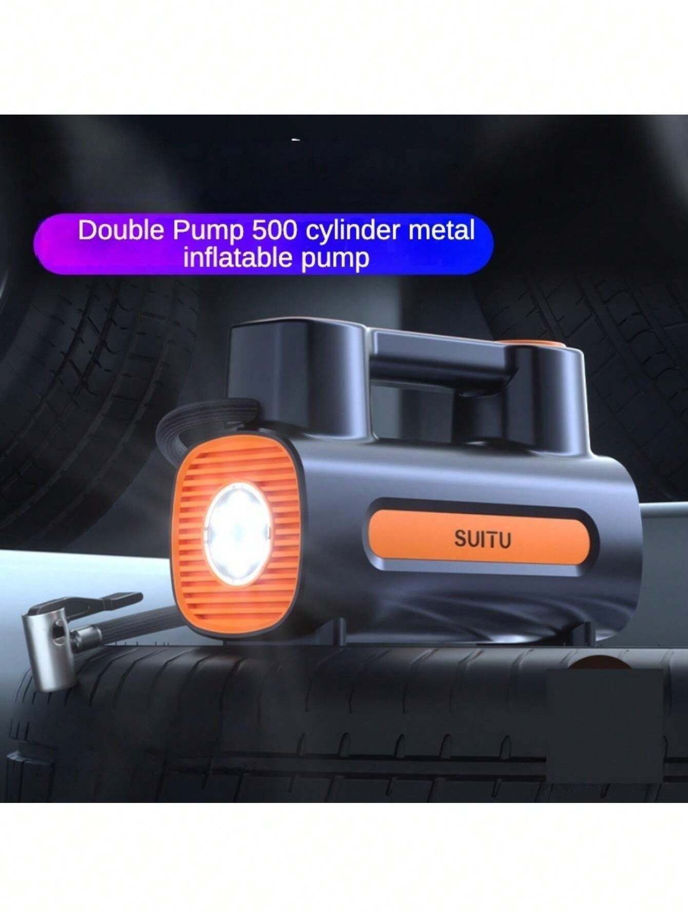 Portable Electric Inflator Pump, Car Inflator Pump, With LED Lights ...