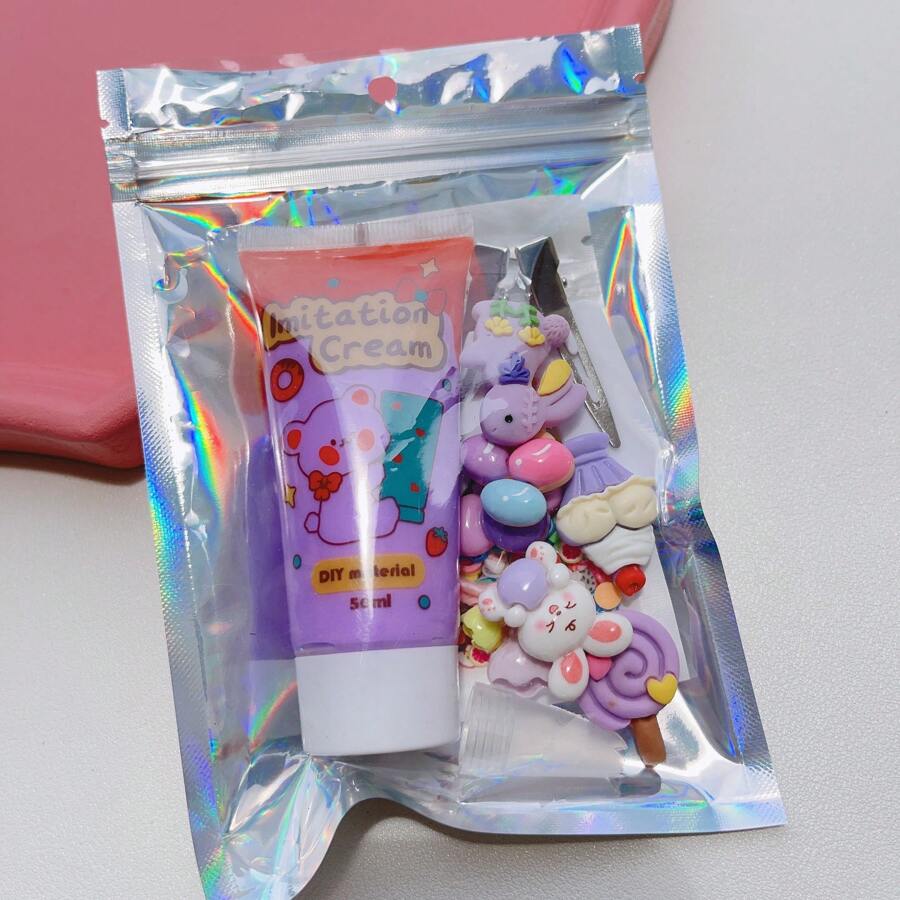 DIY Resin Accessories Cream Slime Goo Clips Hair Clip Making Material ...