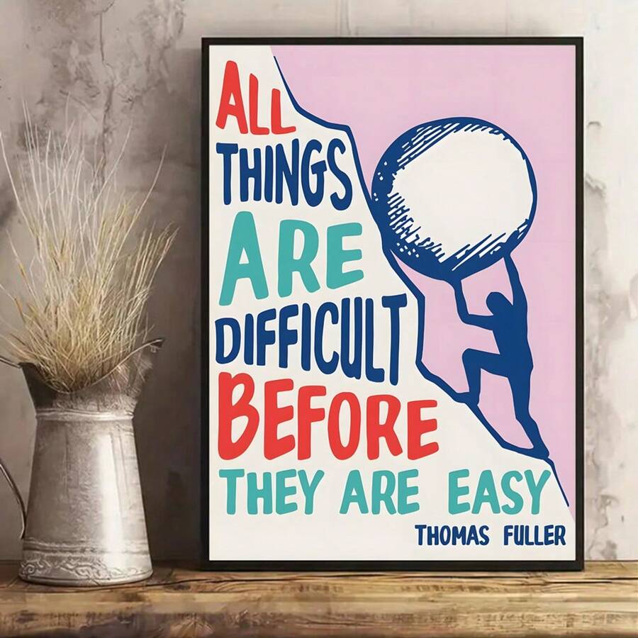 1pc Unframed Growth Mindset Posters For Middle And High School ...