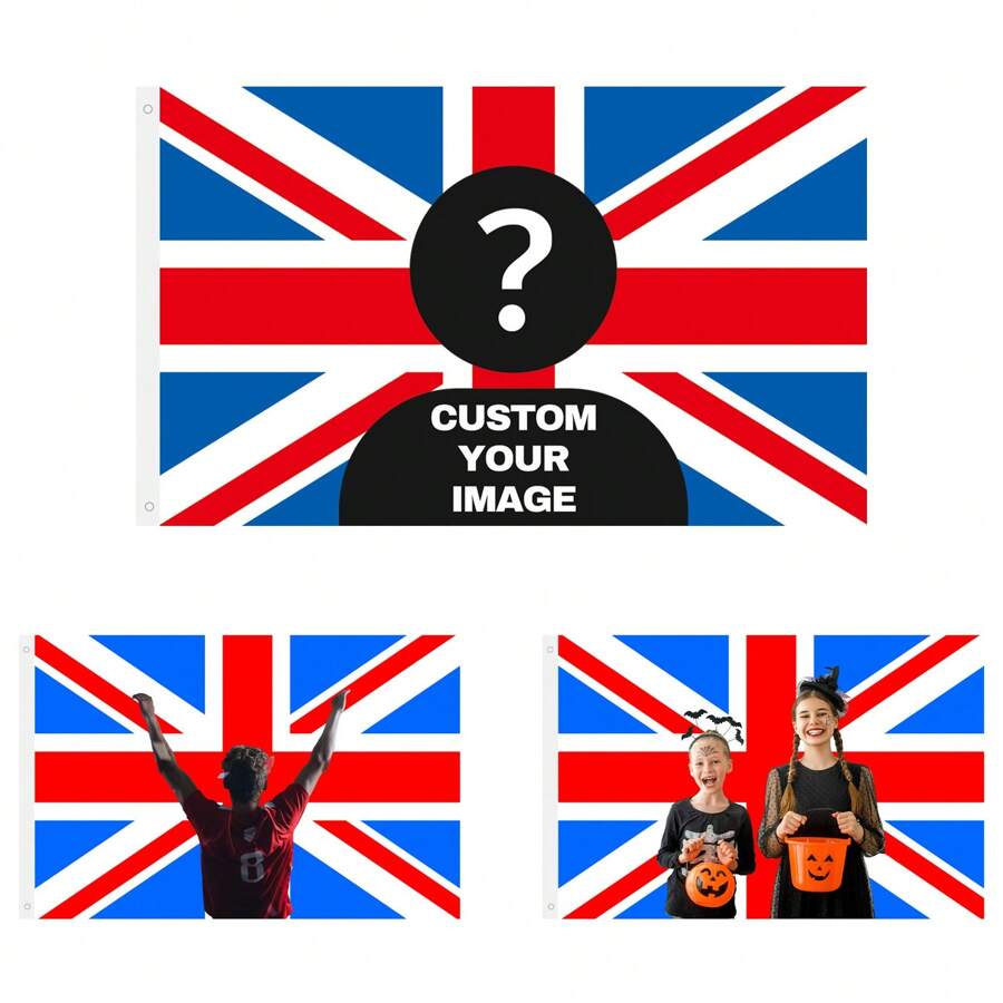 1pc Custom Flag Personalized British Flag Custom Outdoors Flag Add Your ...