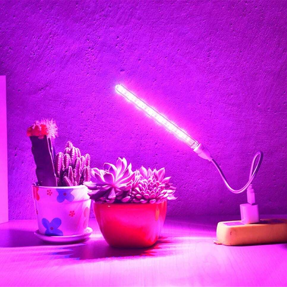 5W LED Grow Light With Full Spectrum For Indoor Plants 21 Leds USB Red ...