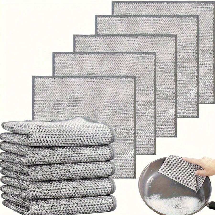 Multipurpose Wire Miracle Cleaning Cloths Wire Dishwashing Rags For Wet ...