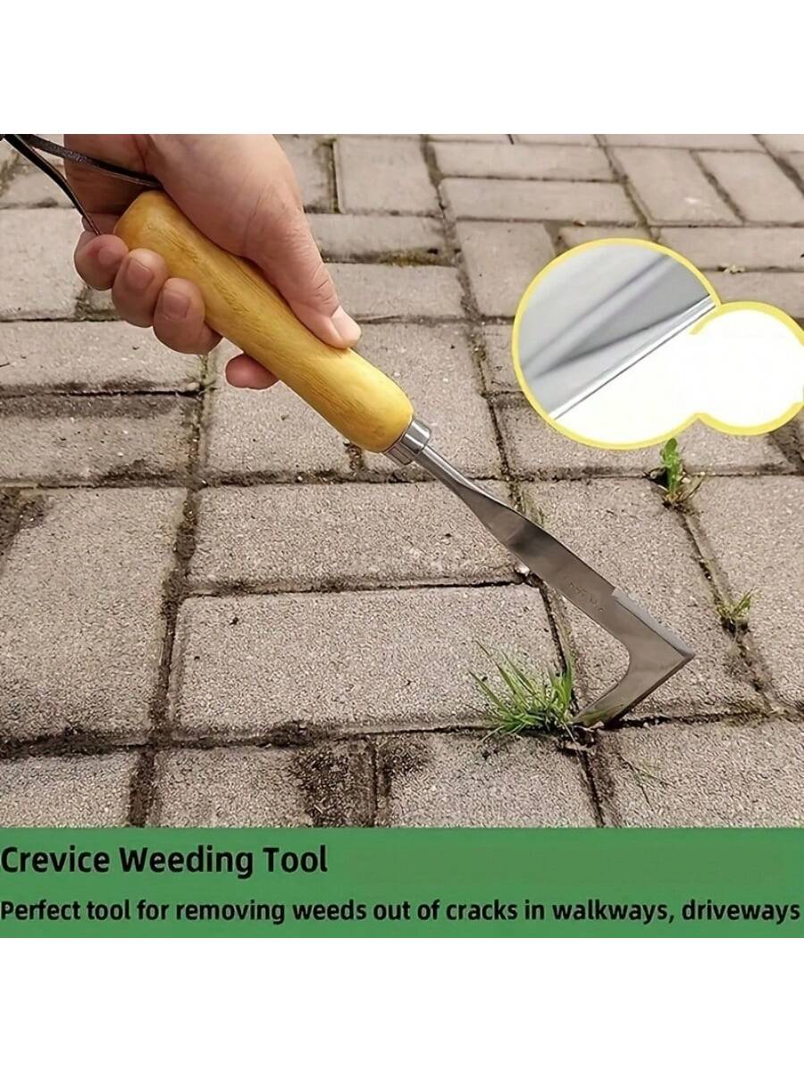 Stainless Steel Crevice Weeding Tool, L-Shaped Multi-Purpose Garden ...