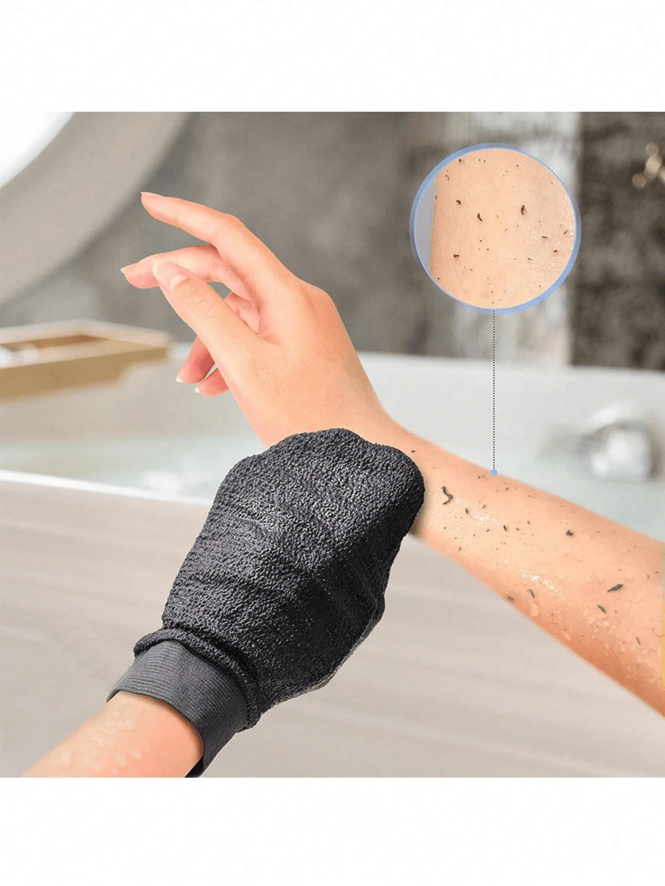 1Pack Korean Exfoliating Mitt For Remove Dead Skin. 100% Viscose Deep ...