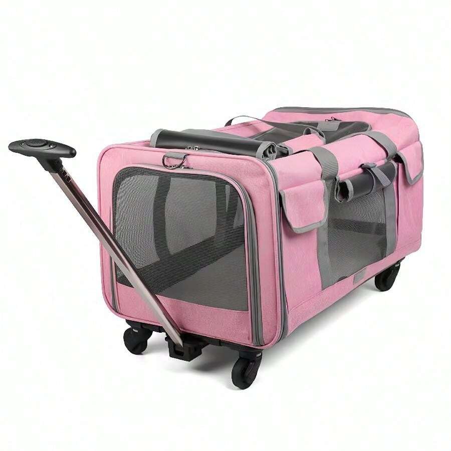 Extra Large Portable Pet Trolley Case - Spacious, Detachable, Foldable ...