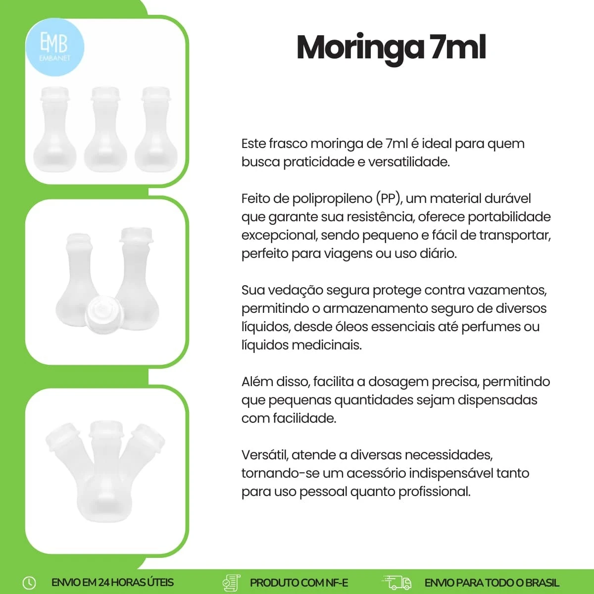 25 Moringa Bottles 7ml For Anointing Oil With 7ml | SHEIN UK