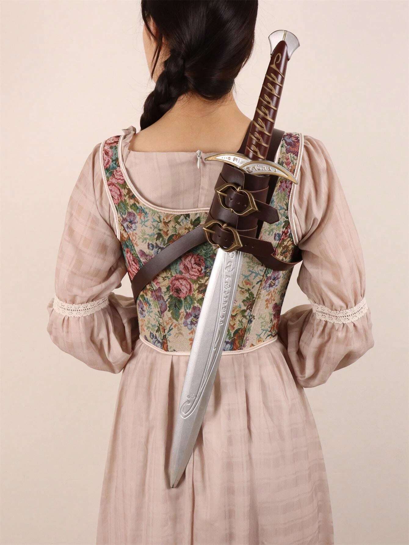 Medieval Leather Shoulder Scabbard Renaissance Sword Leather Case ...