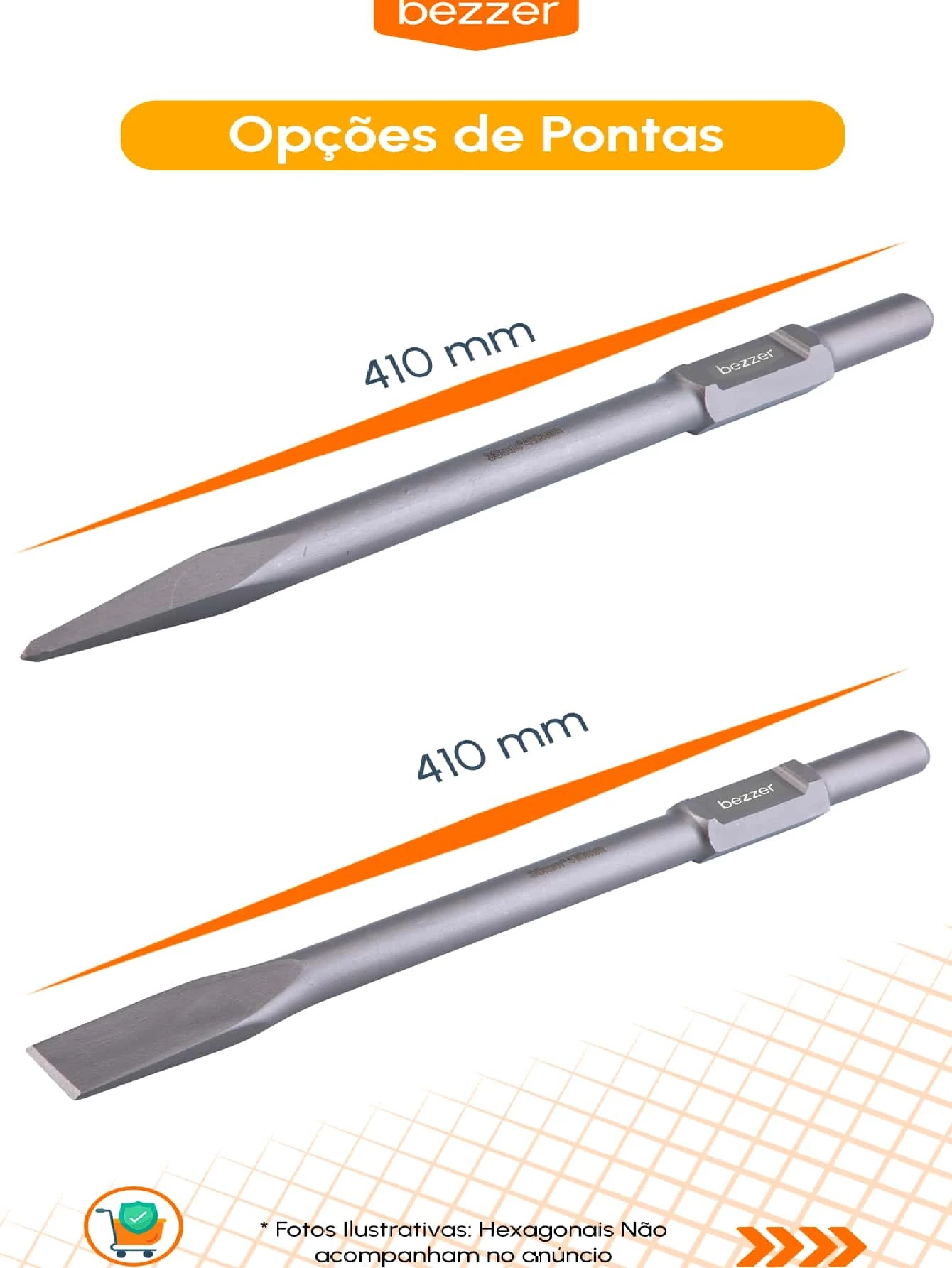 Hexagonal Chisel Chisel 410 X 30 Mm For Breaker Breaker 15 Kg 50 Joules ...