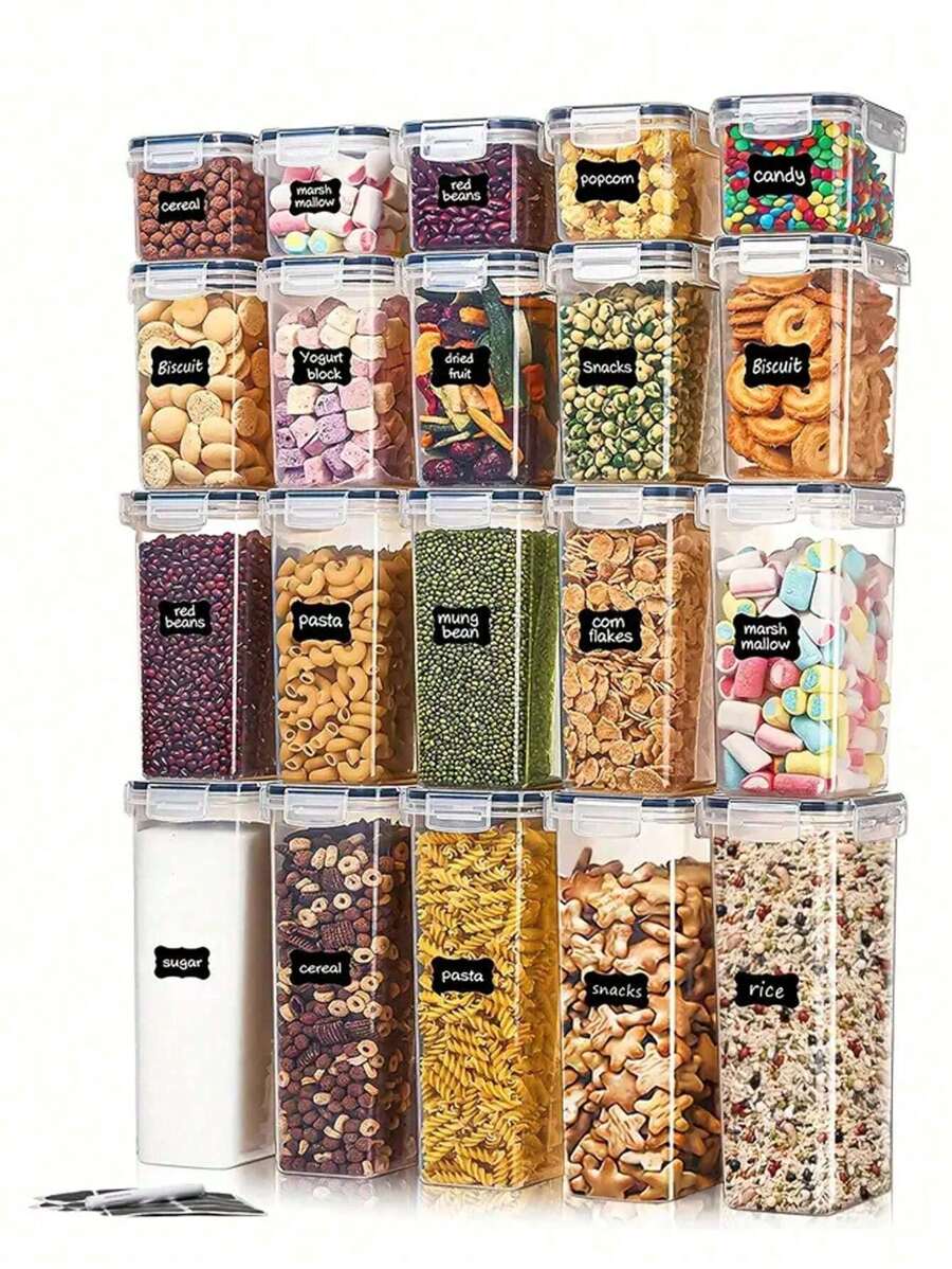 Transparent Food Storage Box, Grains & Cereals Container, Airtight ...