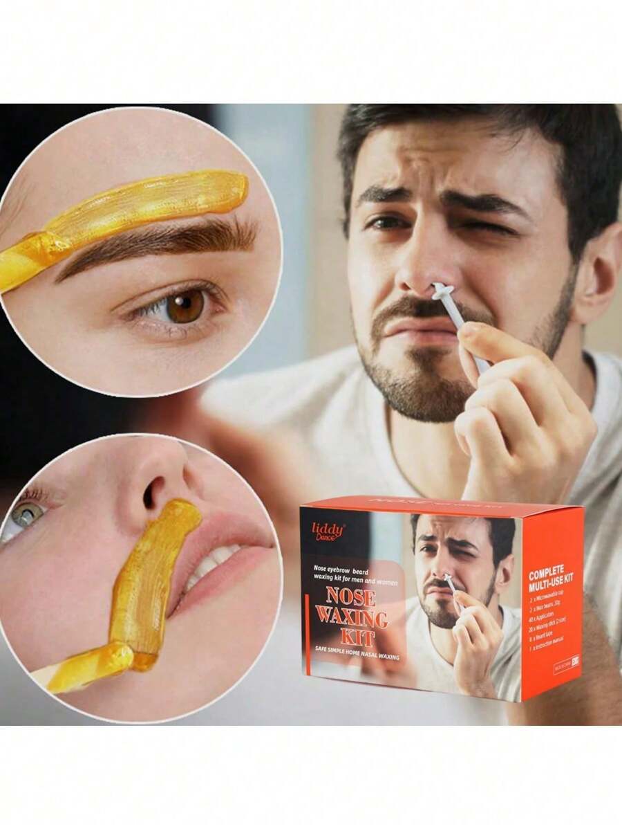 Portable Painless Nose Wax Kit For Men & Women Nose Hair Removal Wax ...