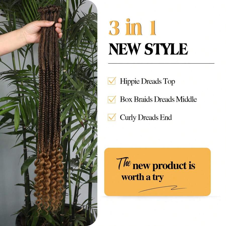 Dreadlock Extensions 26inches 10 Stands Newly Designed Goddess Box ...