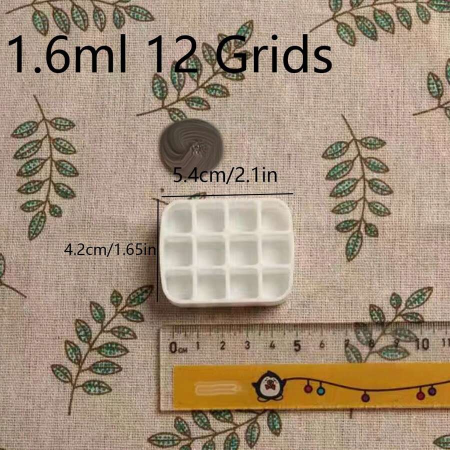 12-Well Floral Watercolor Paint Palette, Tin Metal Portable Mini Color ...