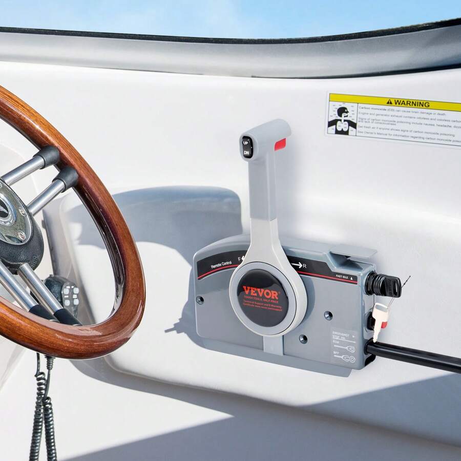 VEVOR Boat Throttle Control 703-48205-16 Side-Mounted Outboard Remote ...