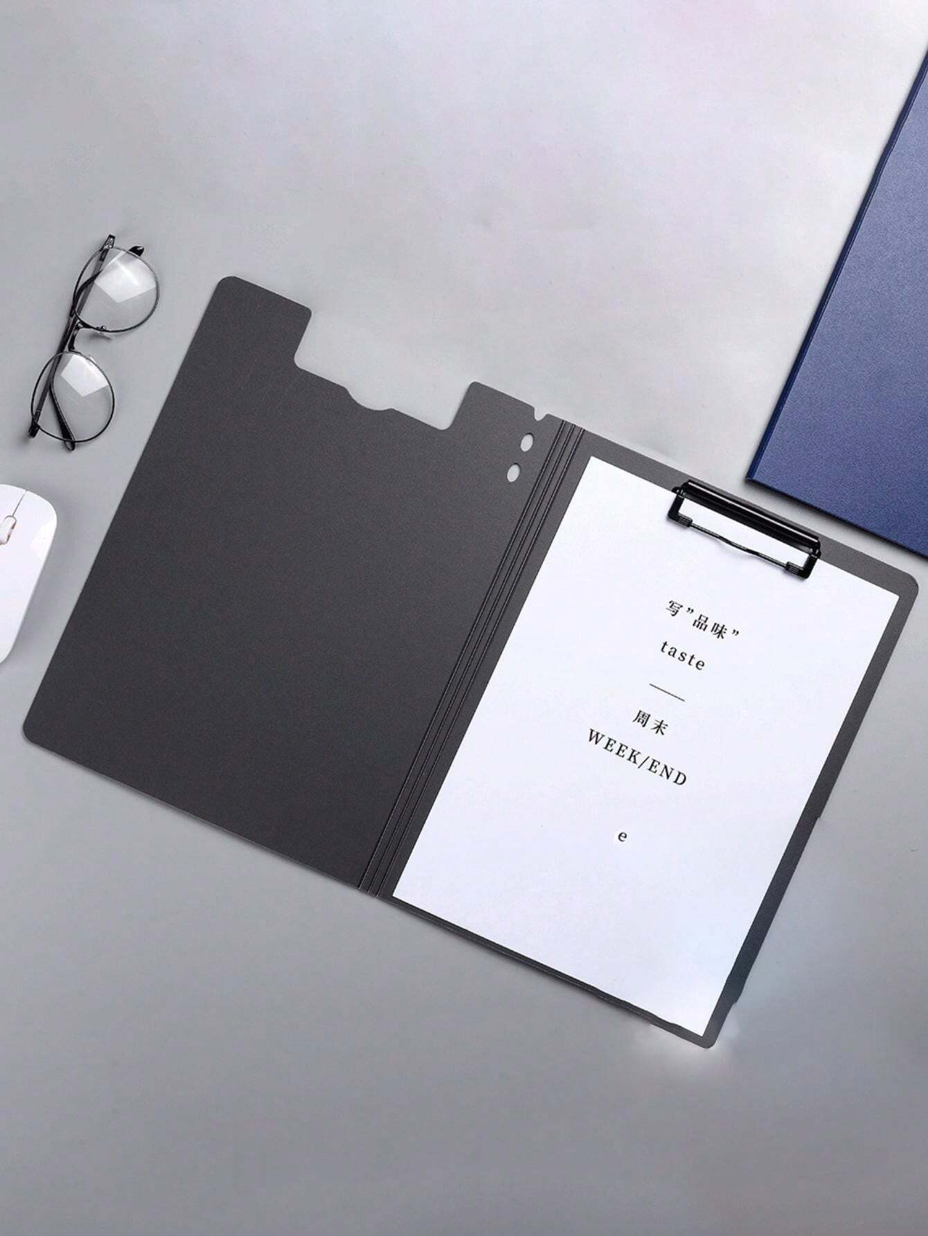 1pc A4 Secretary Folder File Folder Data Book Test Paper Storage Clip ...