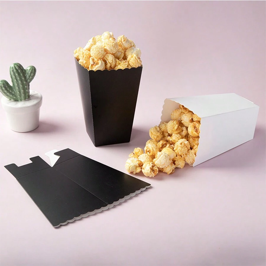 5pcs Disposable Popcorn, Chicken Nuggets, French Fries Serving Boxes ...