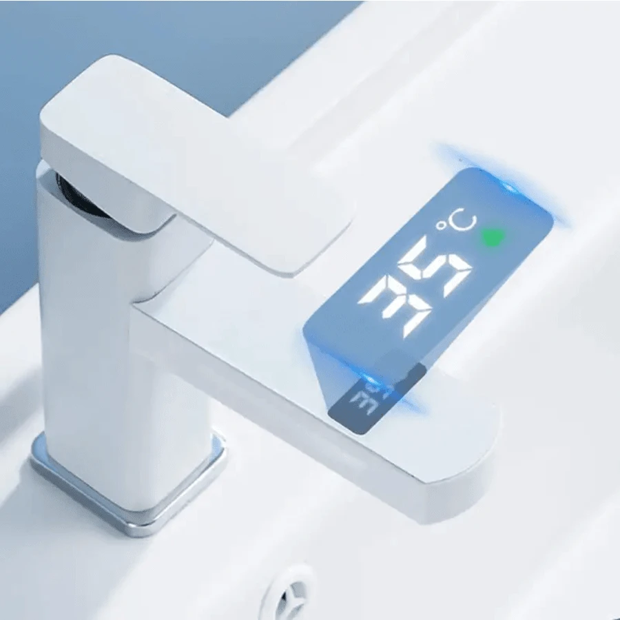 Smart LED Digital Touch Basin Faucet Mixer Tap With Temperature Display ...