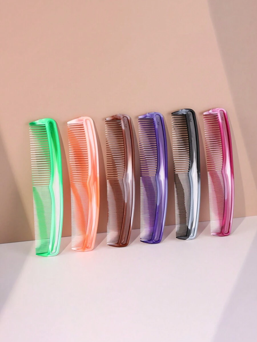 6 Piece Professional Finishing Comb Set - Anti-Static, Color Fine Teeth ...