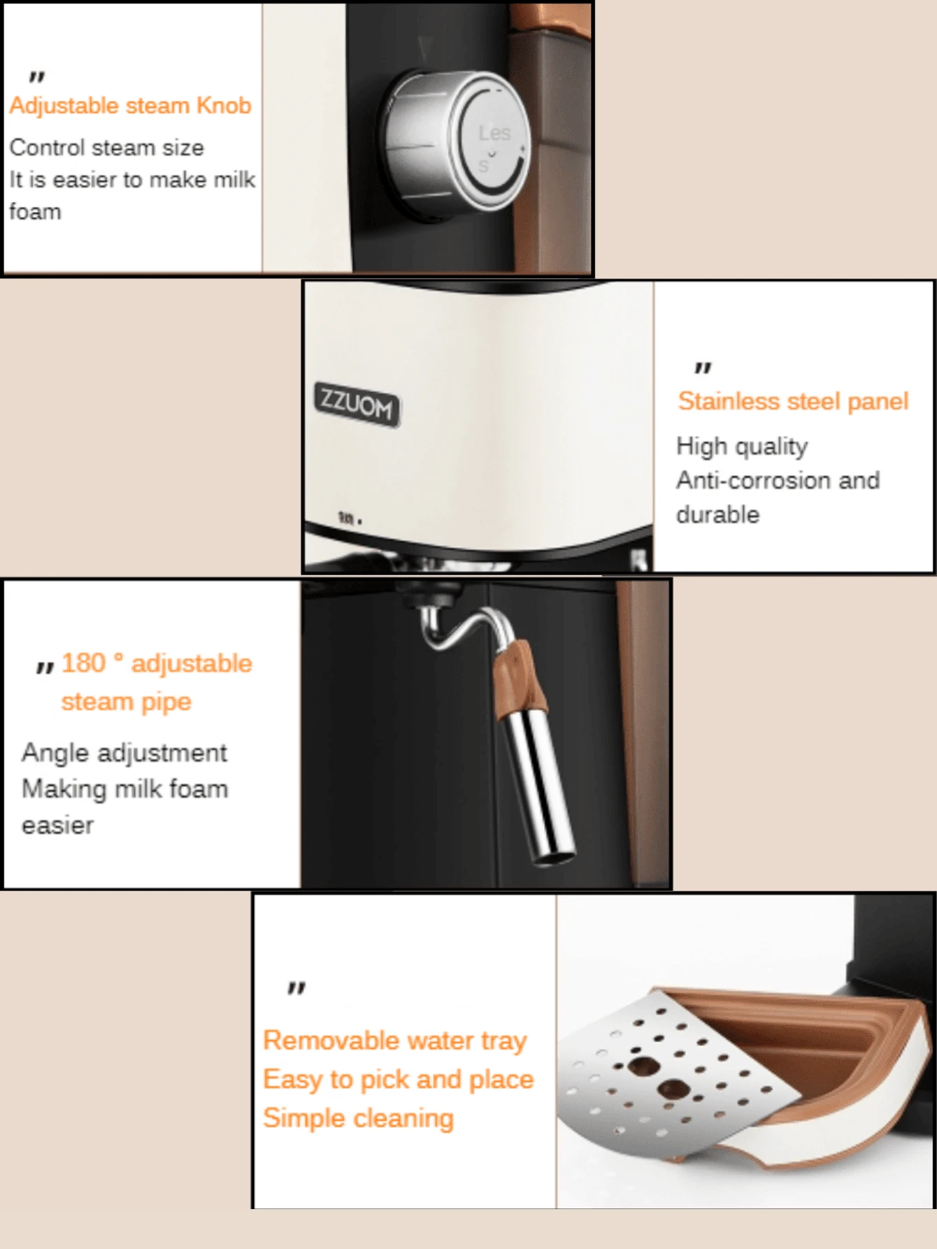 Automatic Coffee Machine 20bar Pump Steam Milk Froth Machine For Latte ...