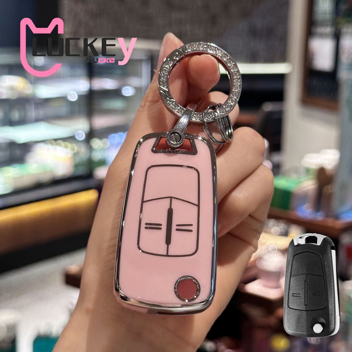 Key Fob Cover With Keyring Car Keychain Lanyard For Opel Vauxhall Astra ...