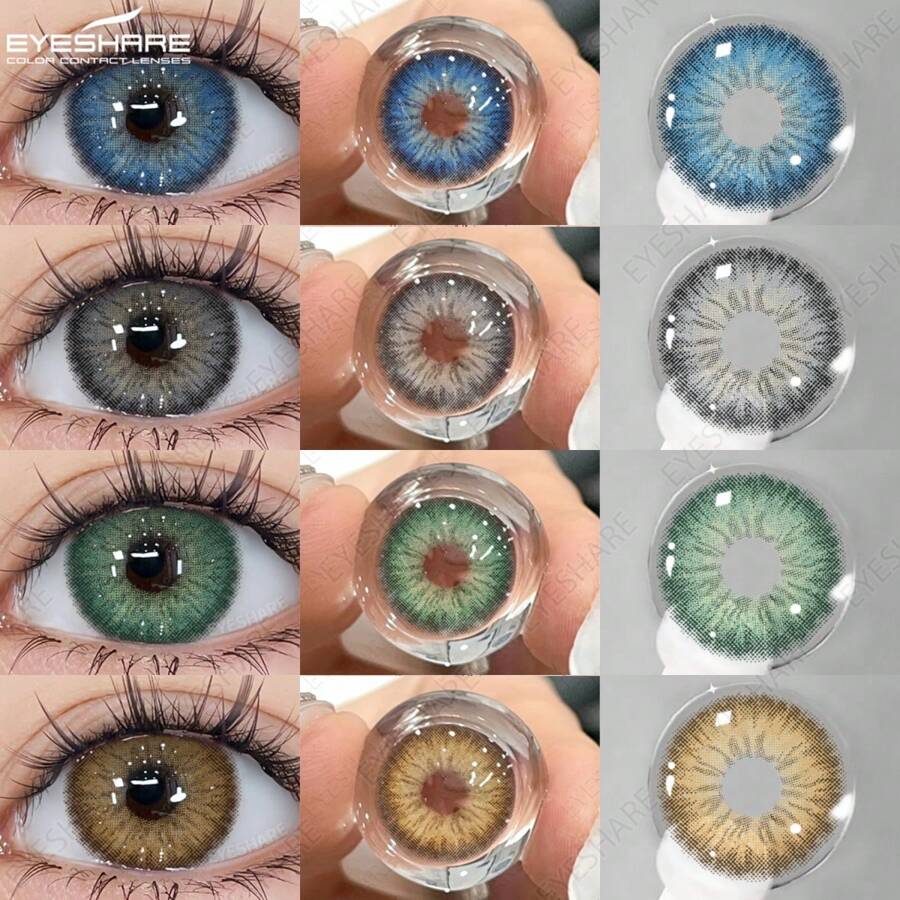 EYESHARE New Colored Contact Lens For Eyes 1 Pair Natural Look Gray ...